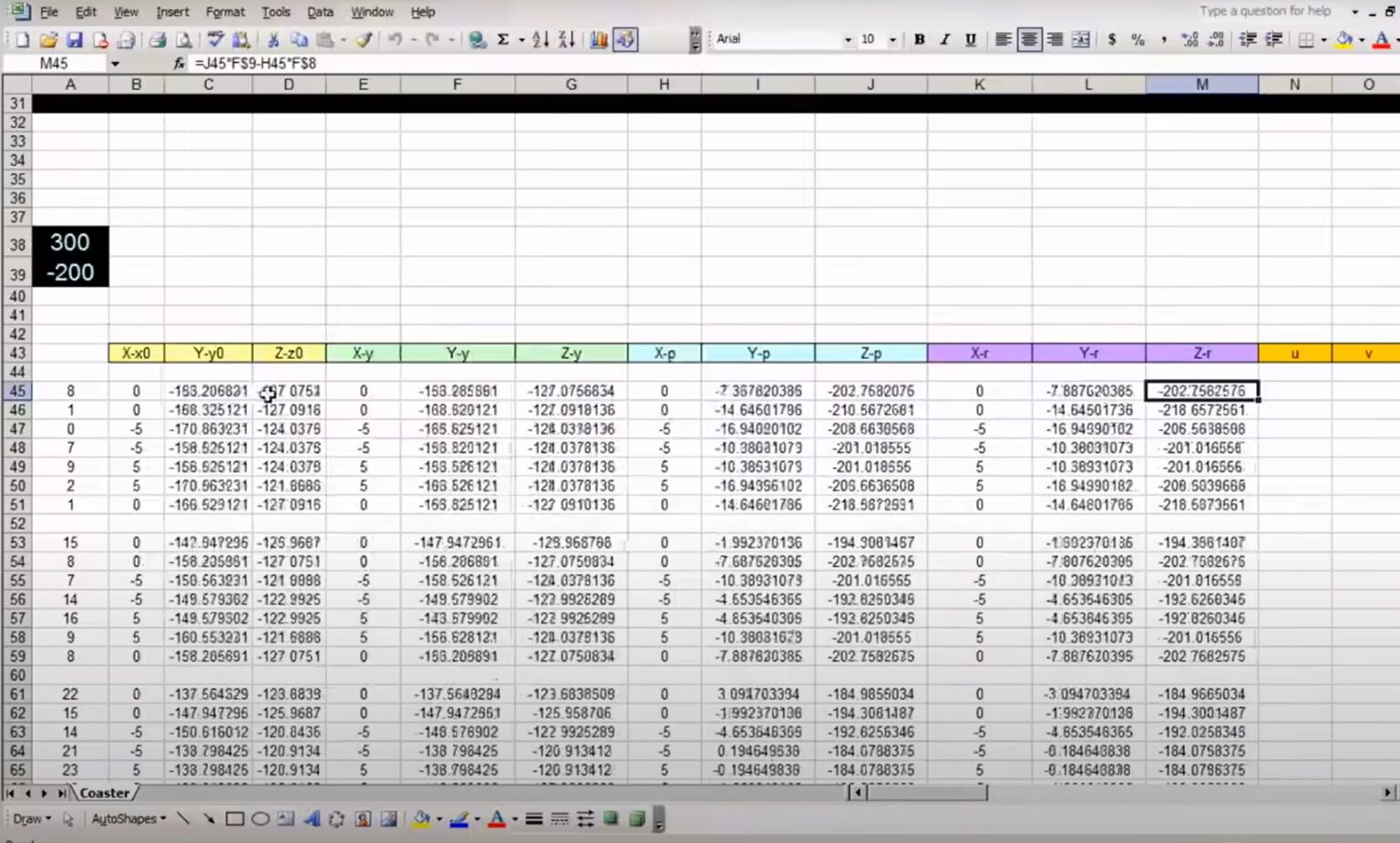 Bloke figures out how to program a f@#*en moving rollercoaster in MS Excel